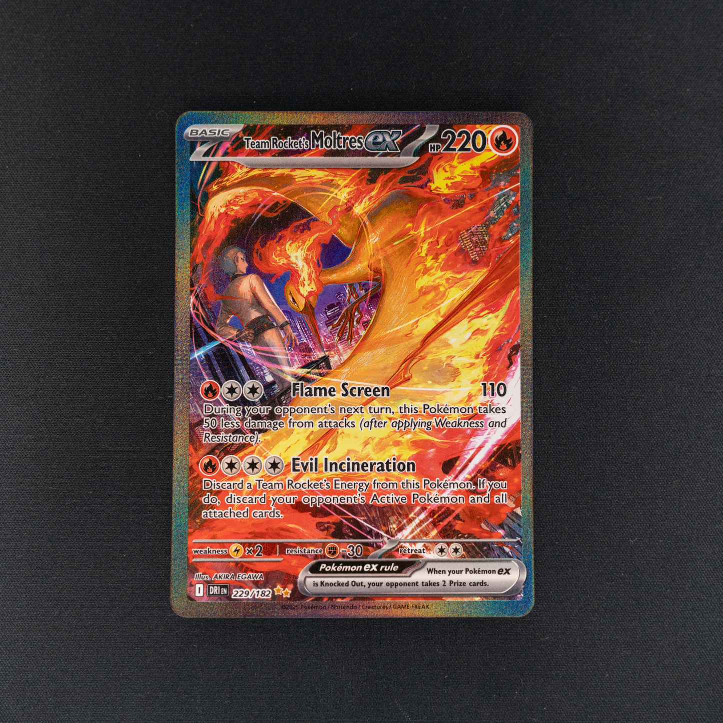 Team Rocket's Moltres ex - 229/182 - SV10: Destined Rivals (DRI) – Gold ...