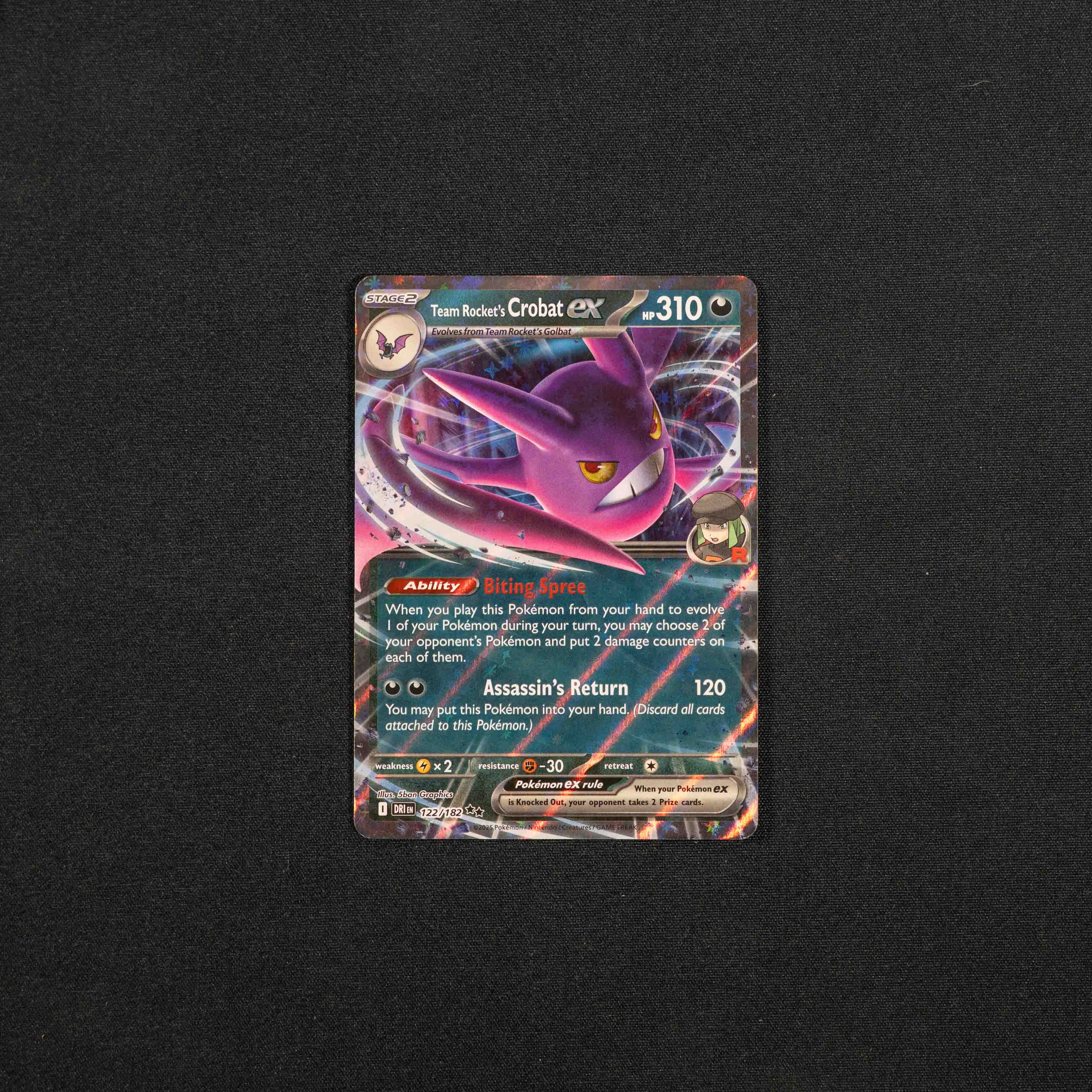 Team Rocket's Crobat ex - 122/182 - SV10: Destined Rivals (DRI) – Gold ...