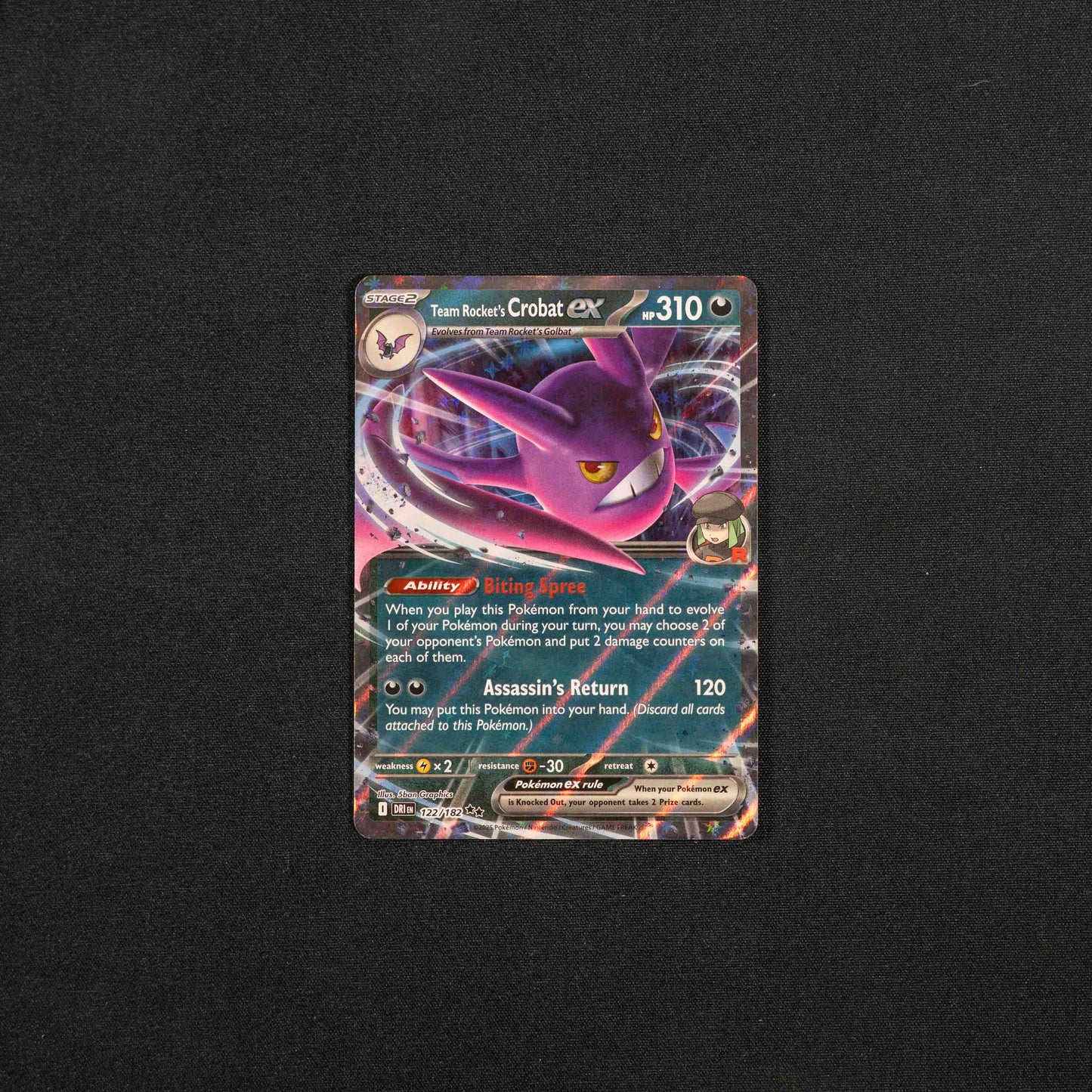 Team Rocket's Crobat ex - 122/182 - SV10: Destined Rivals (DRI) – Gold Nugget Cards